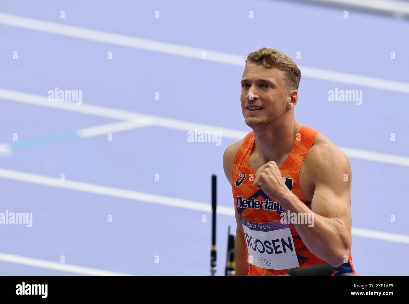 Paris, France. 3rd Aug, 2024. Sven Roosen of the Netherlands reacts ...