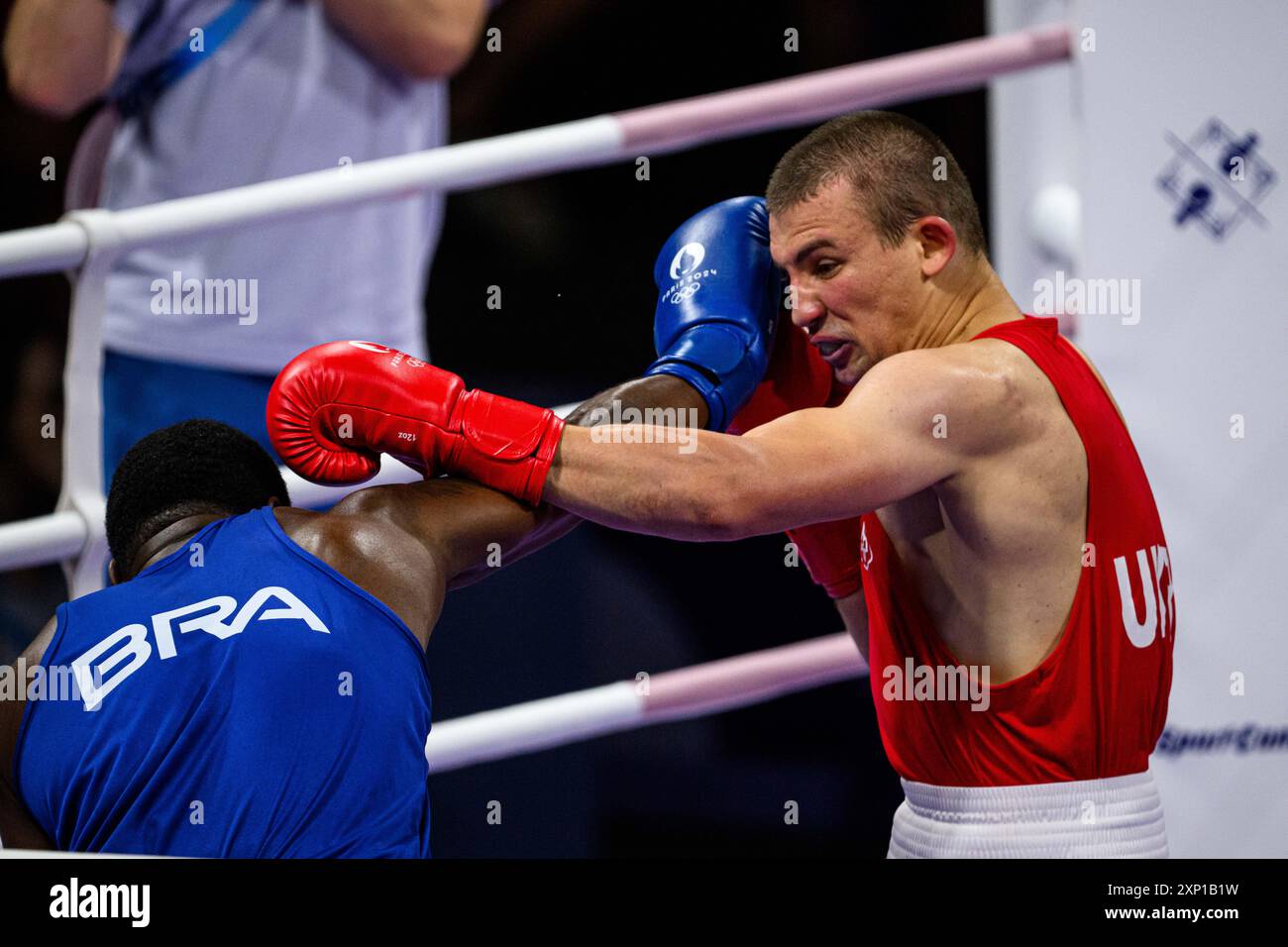 PARIS, FRANCE - 2 AUGUST, 2024: Oleksandr Khyzhniak, Boxing, Olympic ...