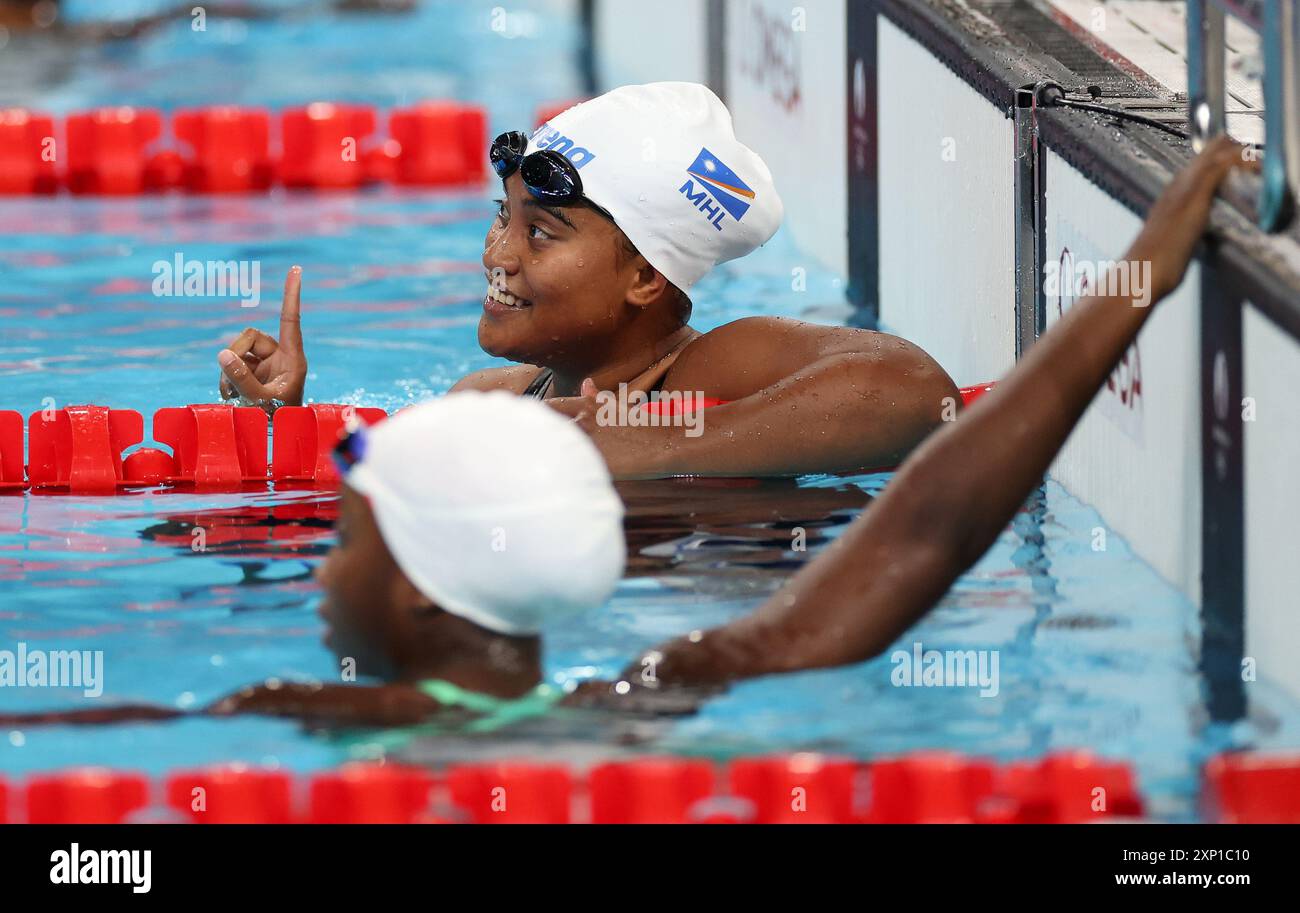 Marshall Islands' Kayla Helper after the Women's 50m Freestyle Heat 2 ...