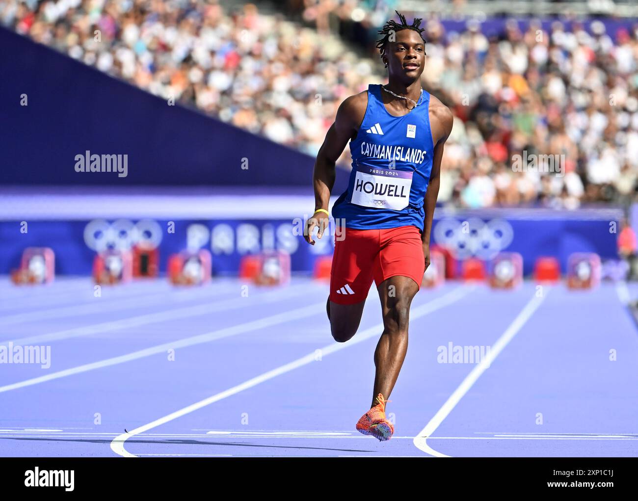 Paris, France. 3rd Aug, 2024. Davonte Howell of Cayman Islands competes ...