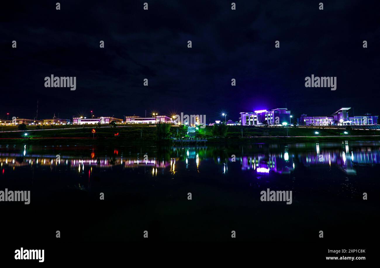 Purple building in Tanah Grogot, East Kalimantan, Indonesia Stock Photo ...