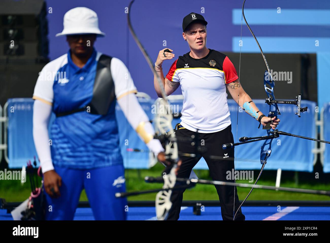 Paris, France. 03rd Aug, 2024. Olympia, Paris 2024, archery, Olympic ... Paris, France. 03rd Aug, 2024. Olympia, Paris 2024, archery, Olympic ...