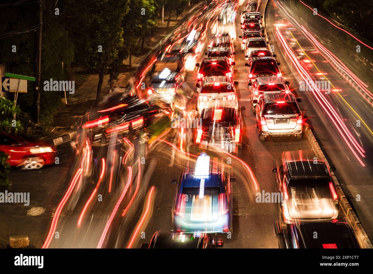 Jakarta business downtown night traffic hi-res stock photography and ...