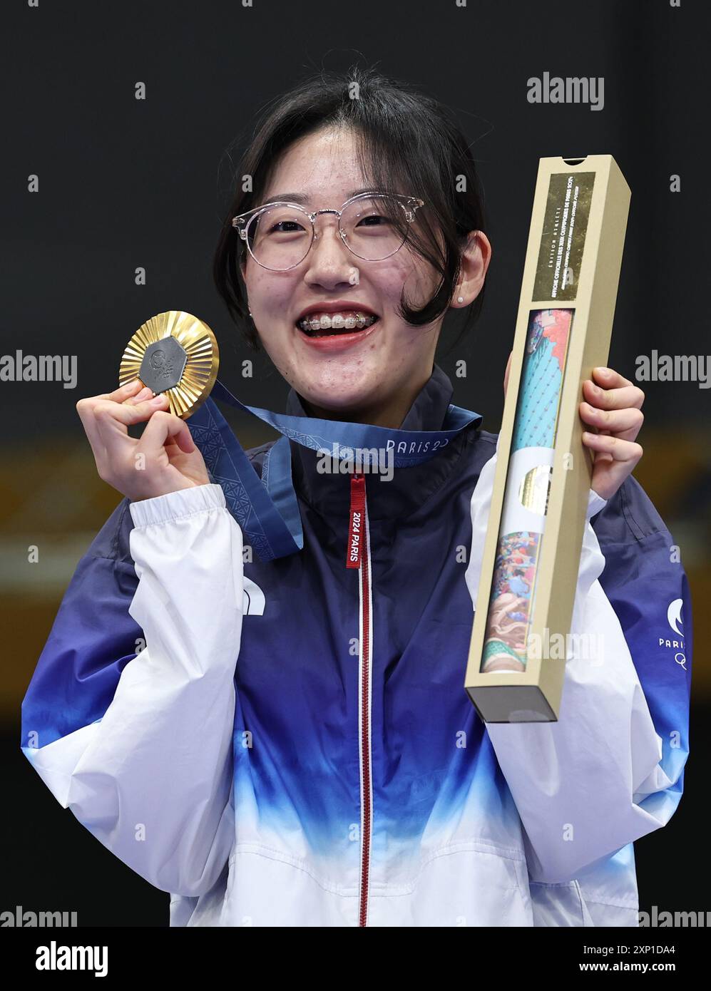 Chateauroux, France. 3rd Aug, 2024. Gold medalist Yang Jiin of South ...