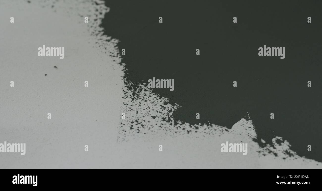 closeup applying micro concrete plaster coating on the floor Stock ...