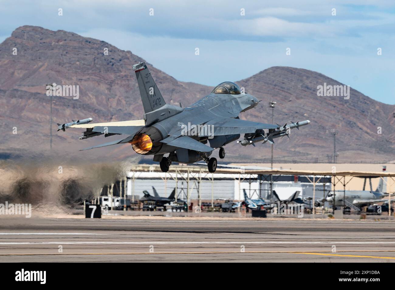 An F-16 Aggressor assigned to the 706th Aggressor Squadron takes off ...