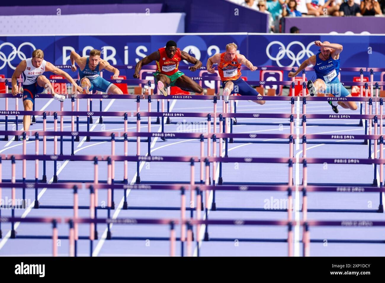 Lindon Victor of Granada competes during Men's Decathlon 100m of the ...
