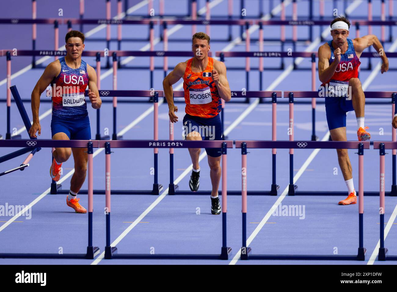 Sven Roosen of Netherlands competes during Men's Decathlon 100m of the ...