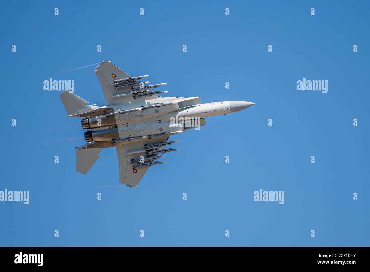 A Qatari Emiri Air Force F-15QA Ababil conducts an aerial demonstration ...
