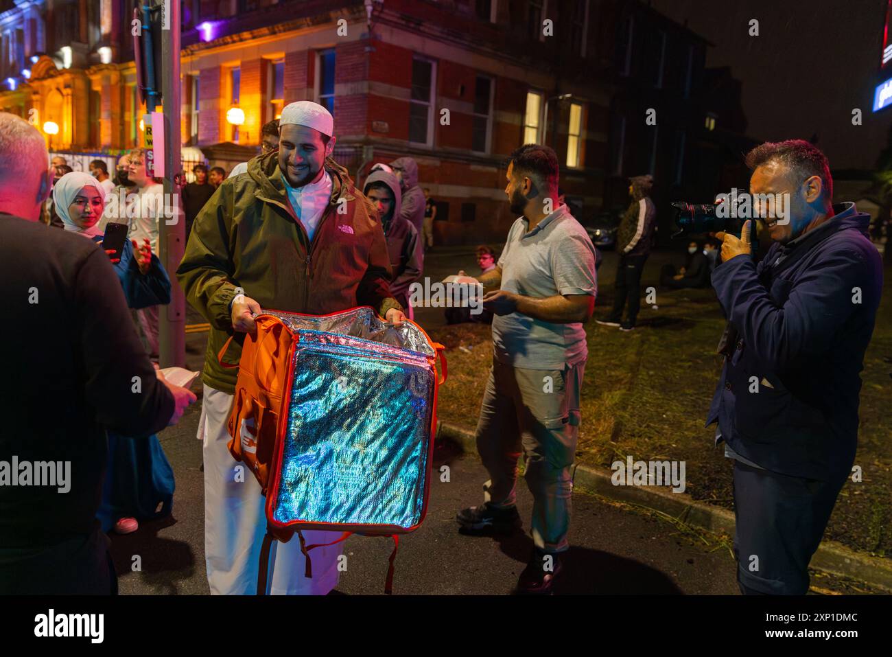 Liverpool, UK. 02 AUG, 2024. An Imam from the Abdullah Quiliam mosque ...