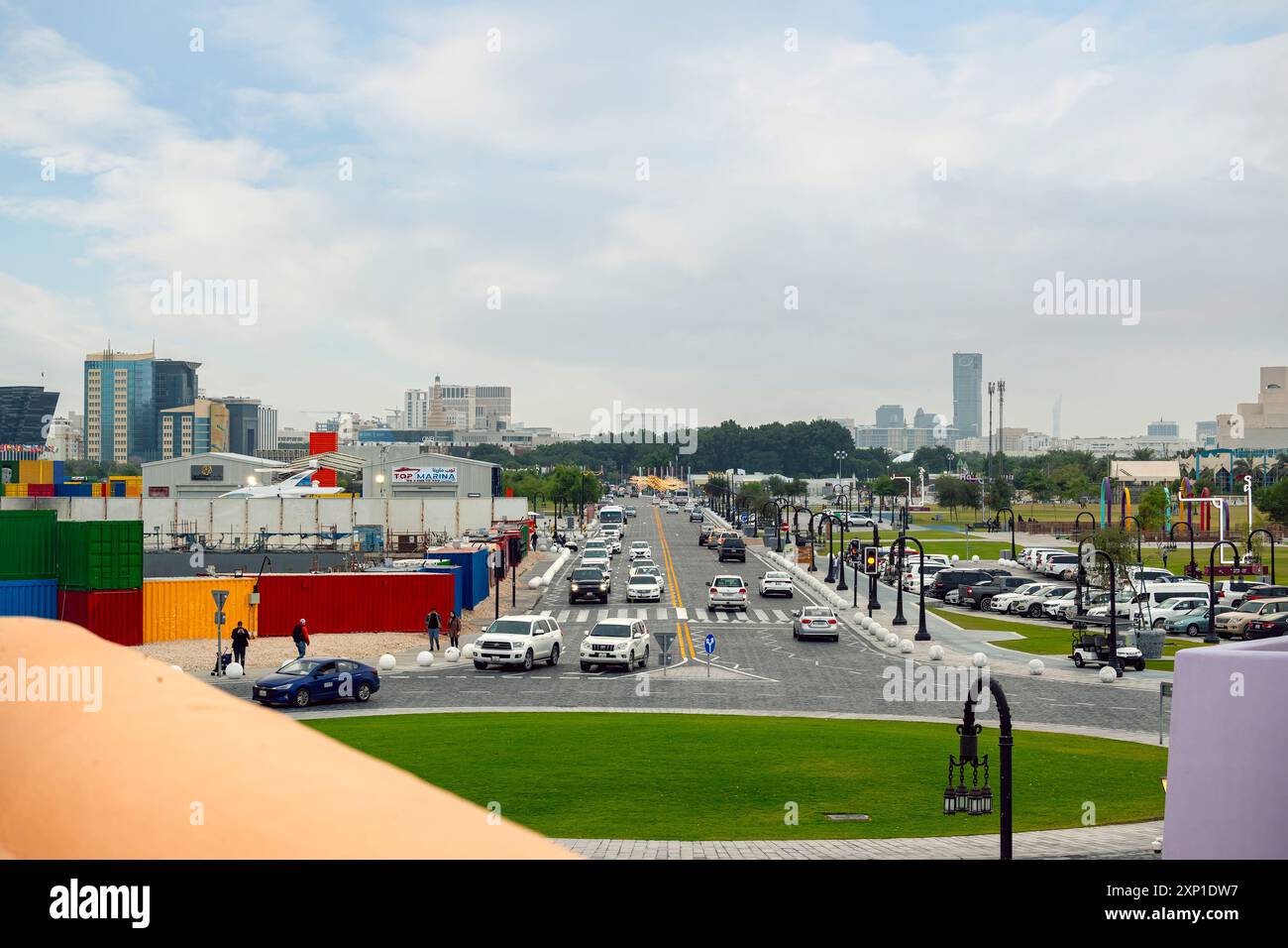 Skyline doha from rooftop hi-res stock photography and images - Alamy