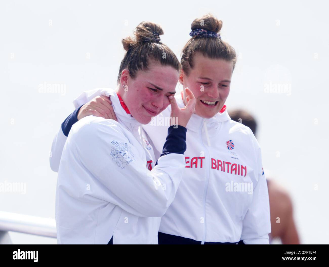 Great Britain's Lauren Irwin and Emily Ford walk out to collect their ...