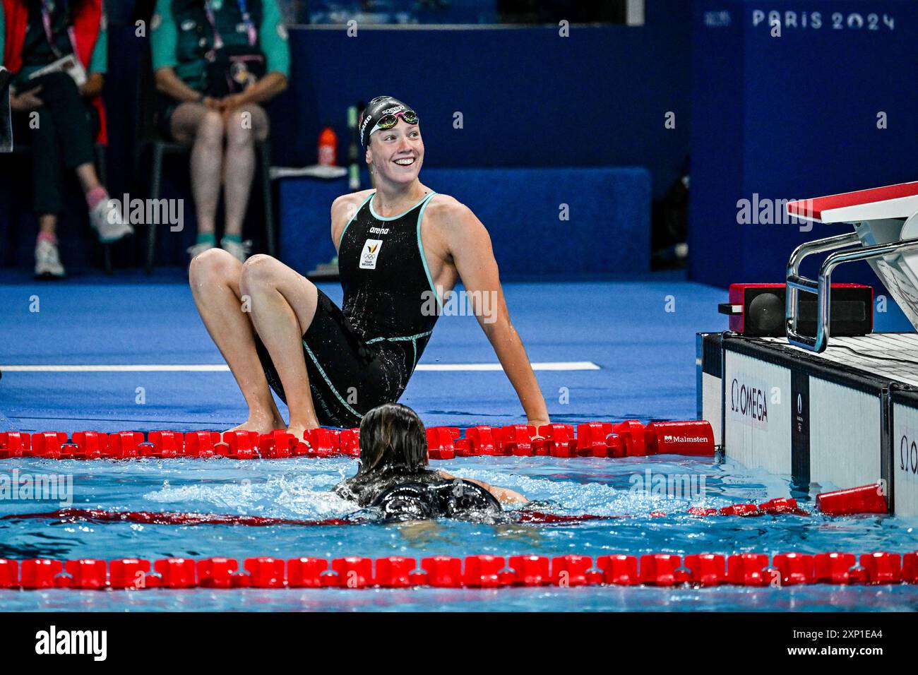 Paris, France. 03rd Aug, 2024. Belgian swimmer Florine Gaspard pictured ...