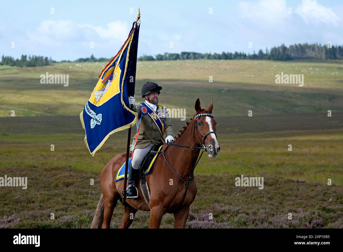 Lauder, UK. 03rd Aug, 2024. Lauder Common Riding, Lauder is one of the ...
