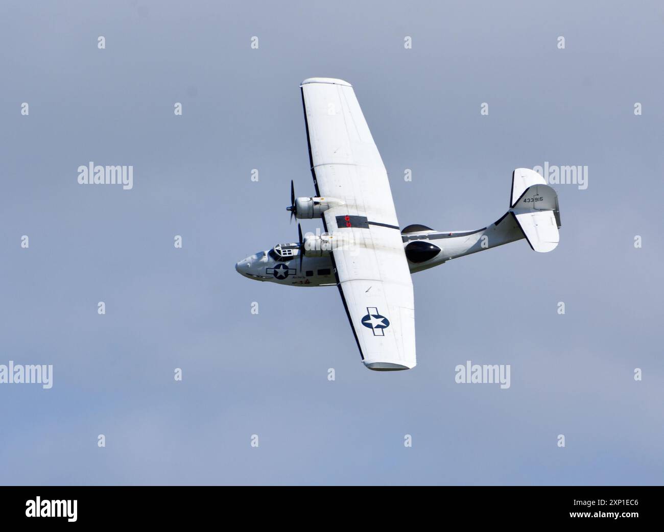 Vintage PBY-5A Catalina “Miss Pick Up” (G-PBYA) Flying Boat in Flight ...