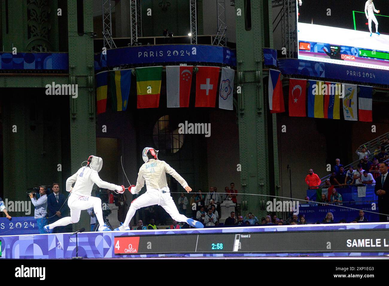 Sanguk Oh (South Korea) against Luigi Samele (Italia) during Fencing ...