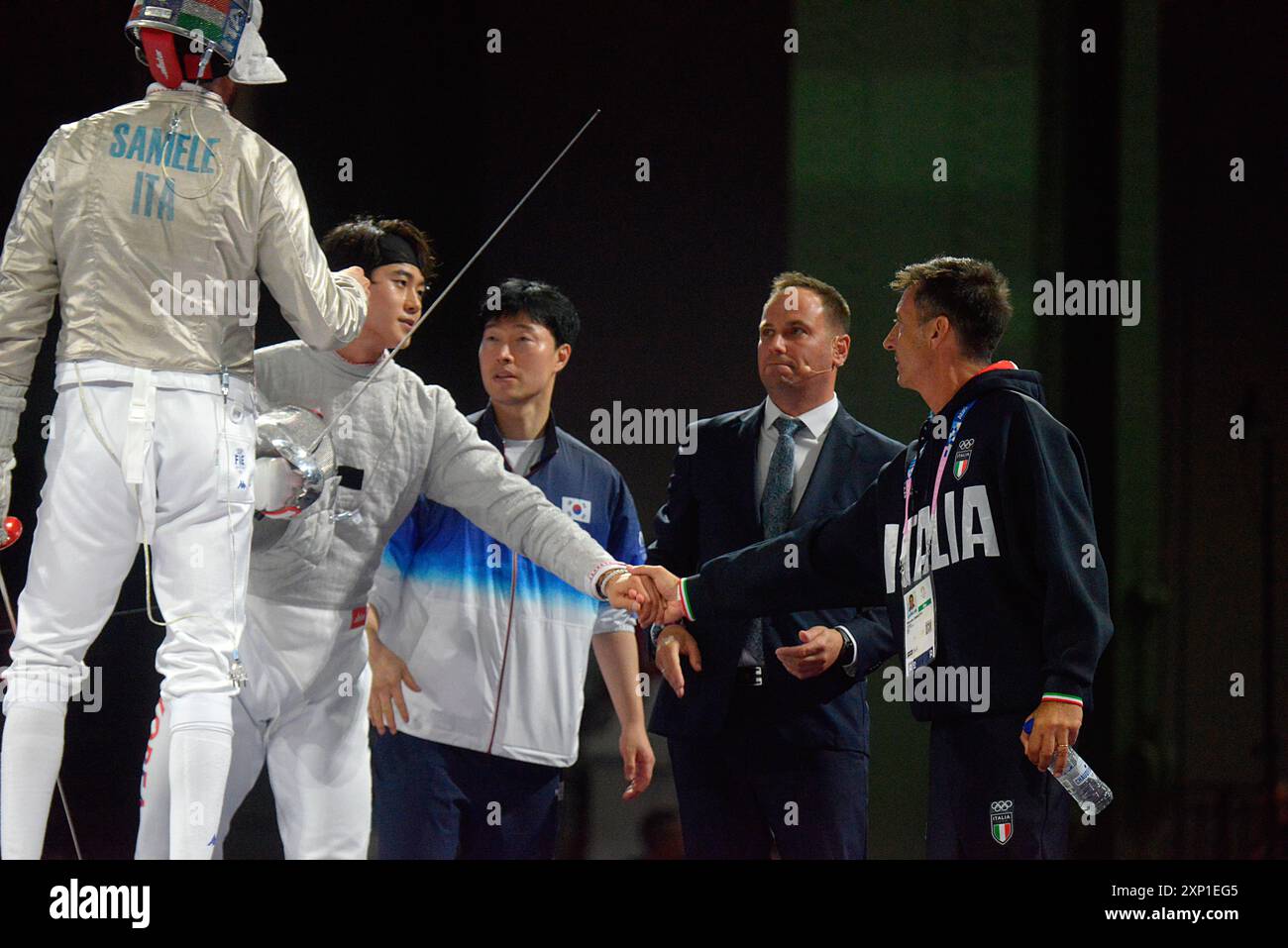 sanguk Oh (South Korea) Luigi Samele (Italia) after the match during ...