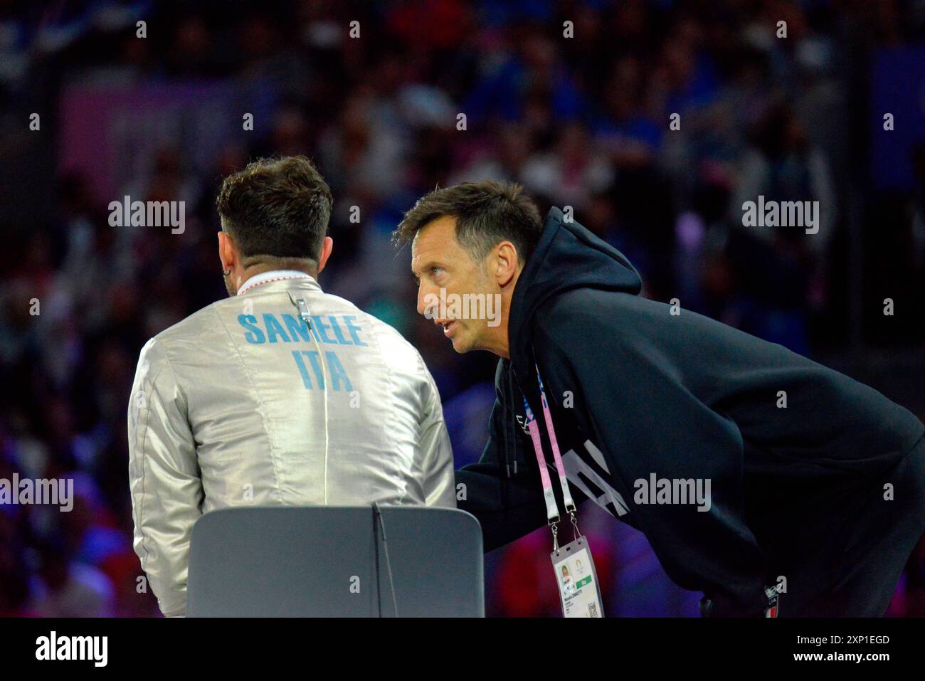 Luigi Samele (Italia) and Nicola Zanotti ( Head coach Italy) during ...