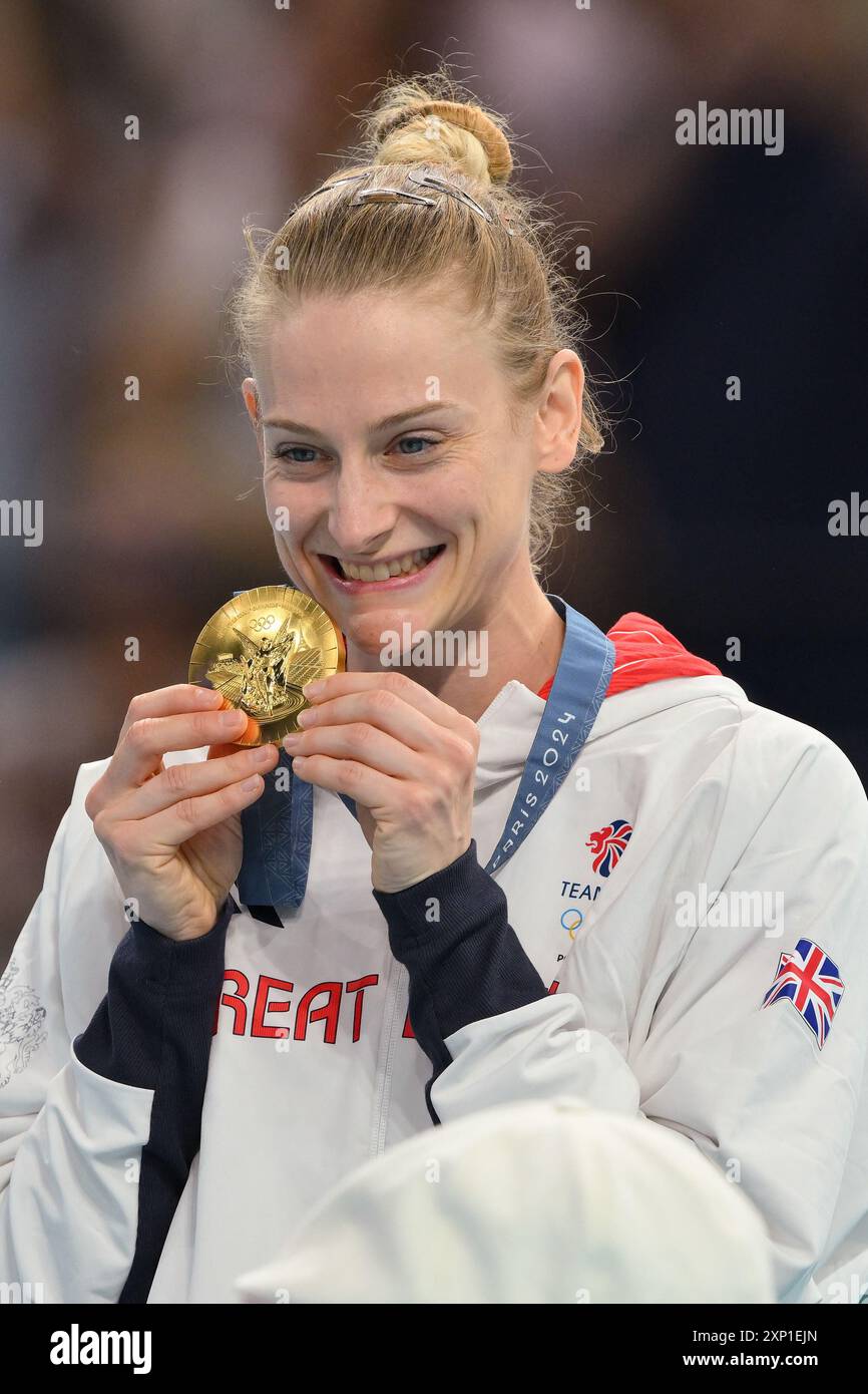 Paris, France on August 2, 2024. Gold medalist Bryony Page of Team ...