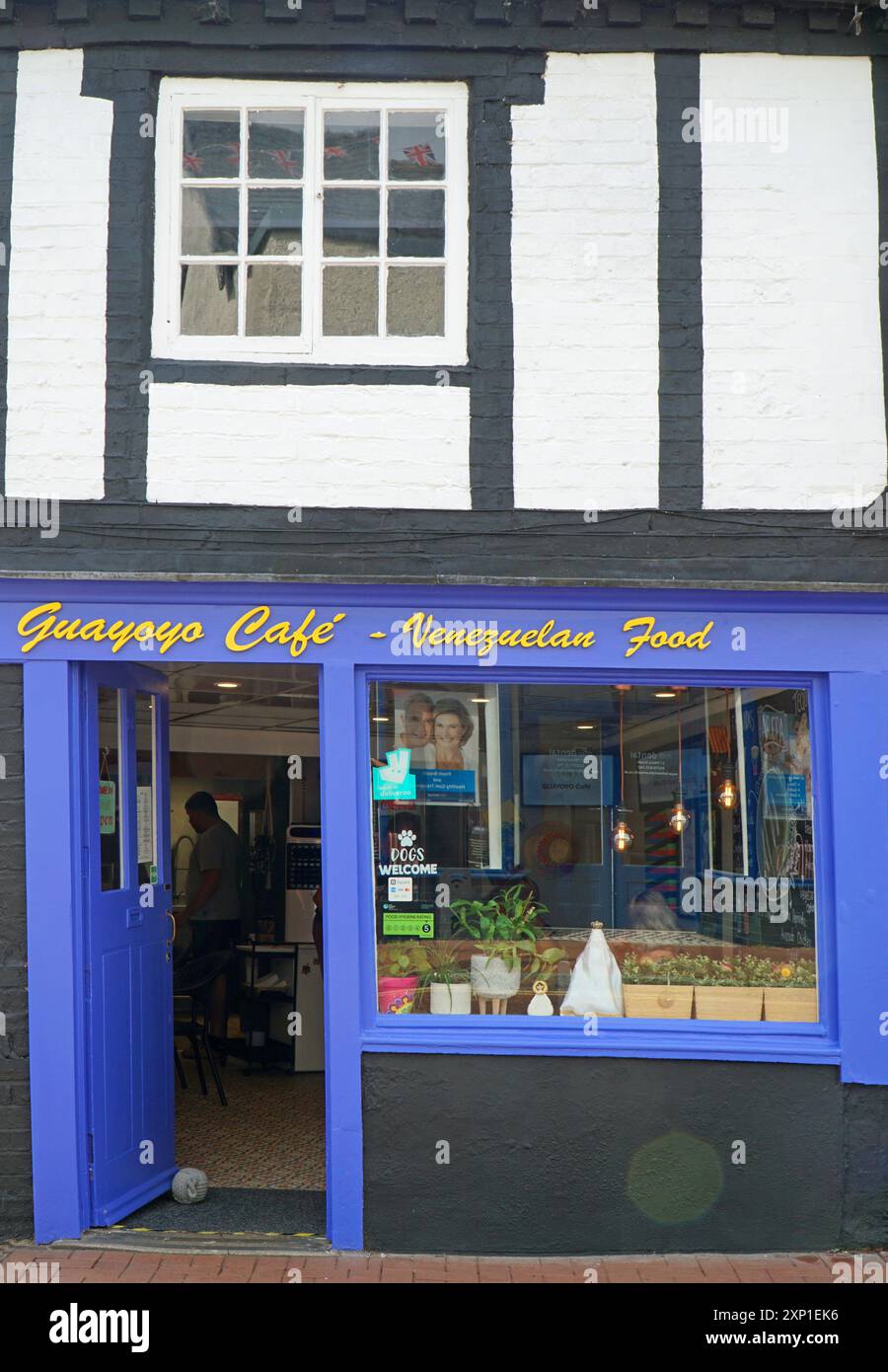 Guayoyo Cafe Venezuelan Food in period building small shop front Stock ...