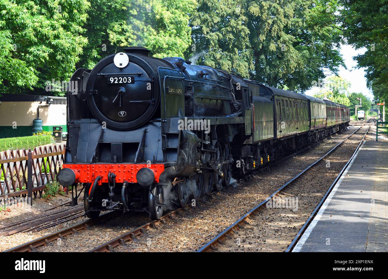 Vintage British Railways BR Standard Class 9F 2-10-0 steam locomotive ...