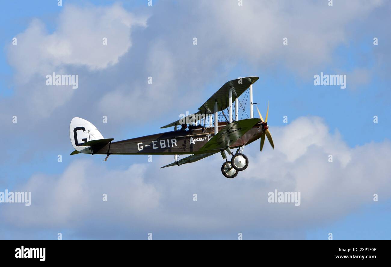 Vintage De Havilland DH51 "Miss Kenya" biplane Aircraft in flight Stock ...