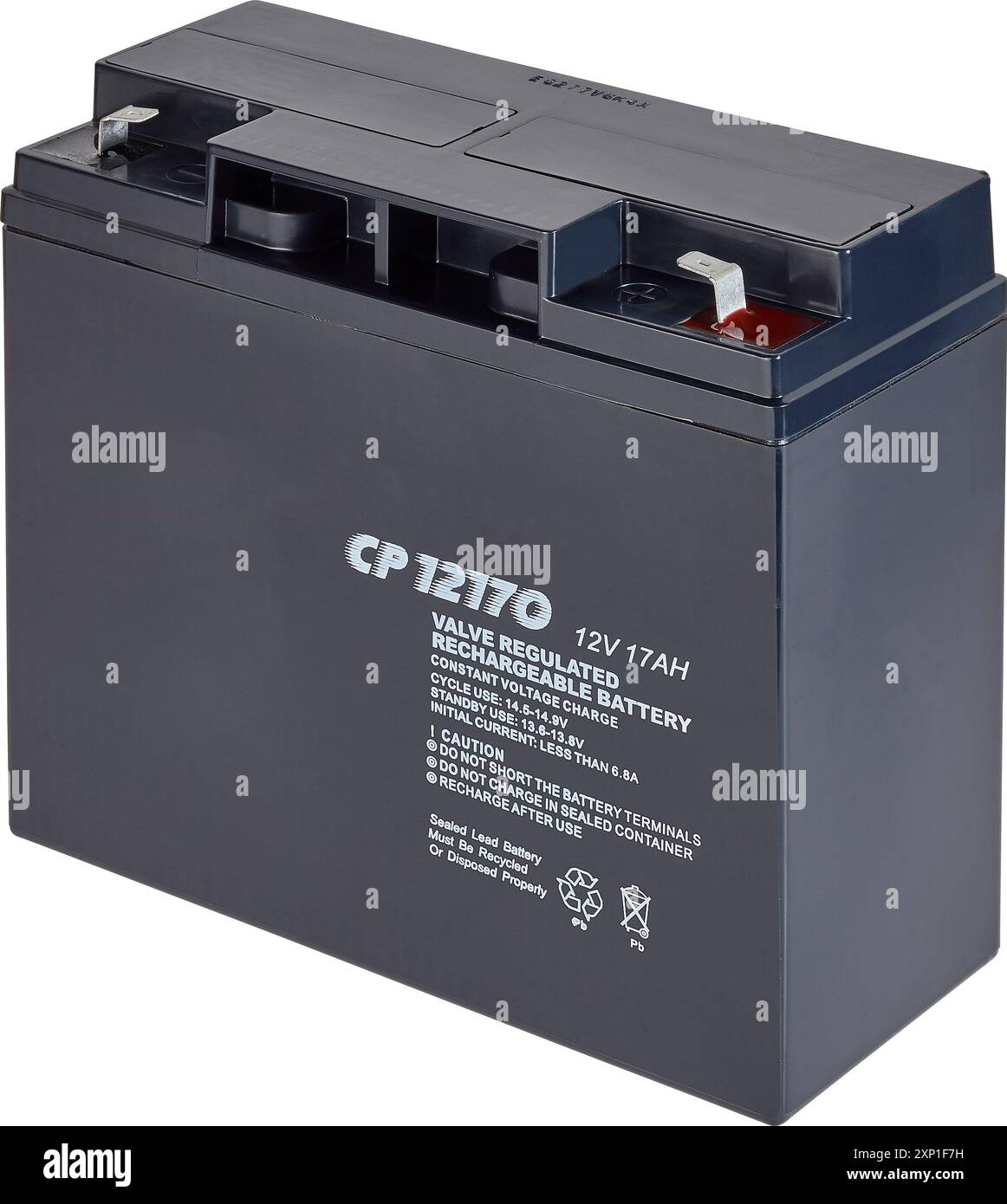 Valve regulated rechargeable Black accumulator or battery isolated on ...