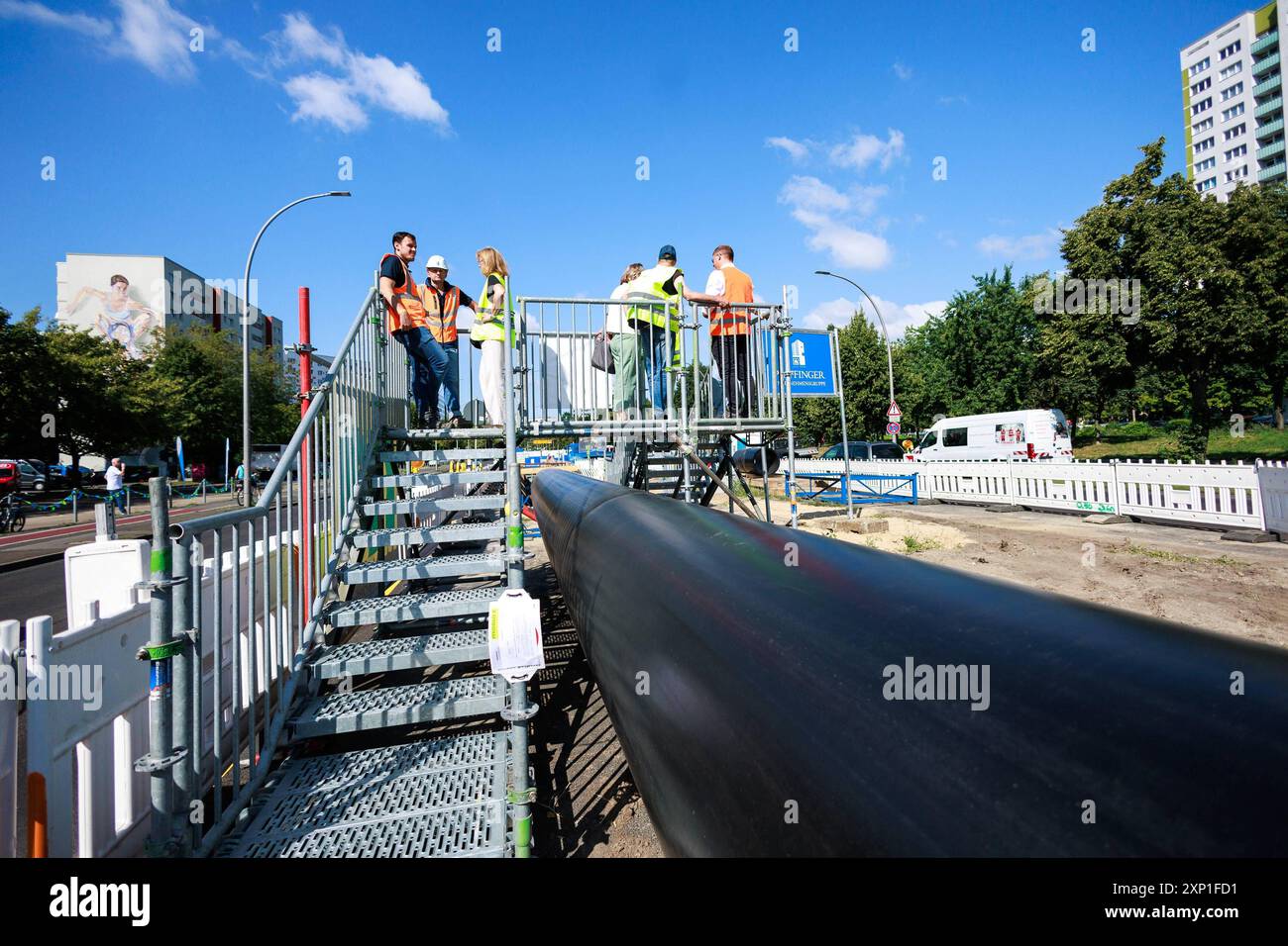 Berlin, Germany. 03rd Aug, 2024. A 430-meter-long sewage pressure pipe ...