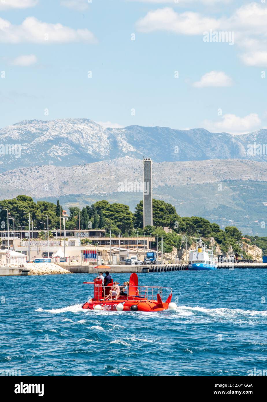 mini submarine tourist day trip in split on the croatian coast Stock ...
