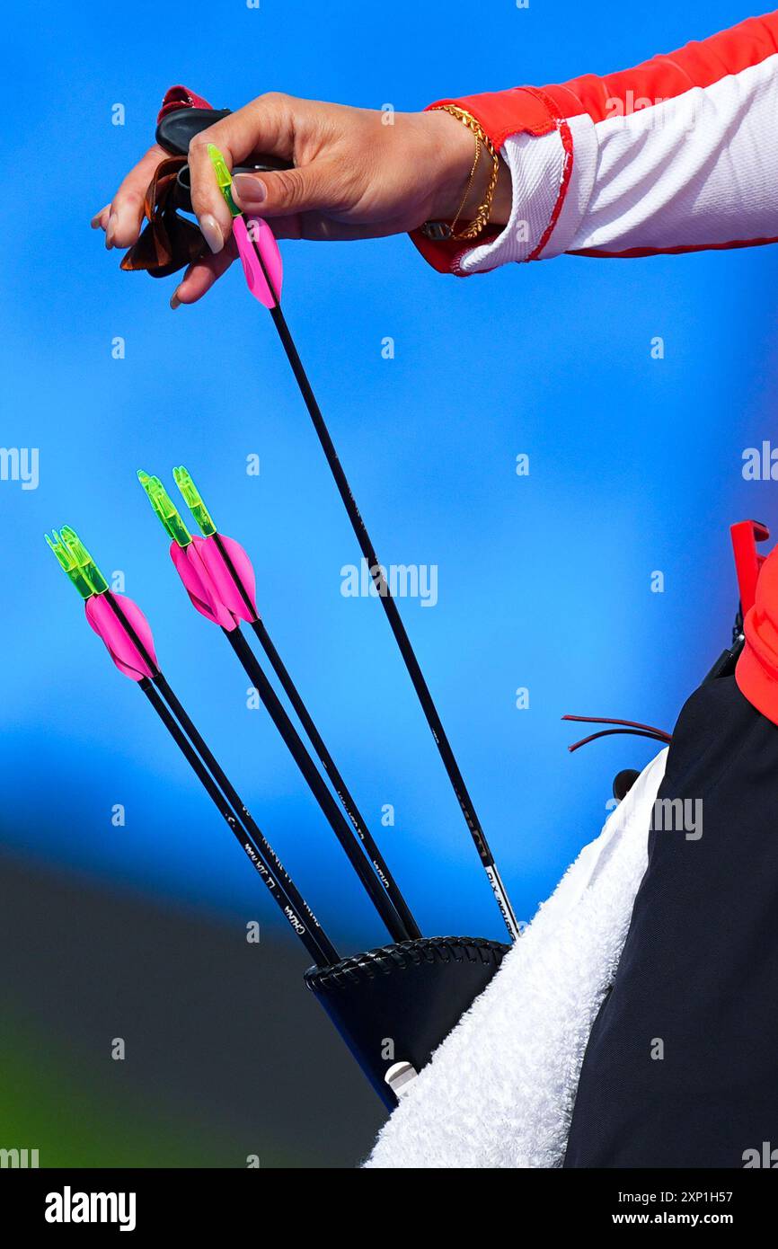 Paris, France. 3rd Aug, 2024. Li Jiaman of China competes during the ...