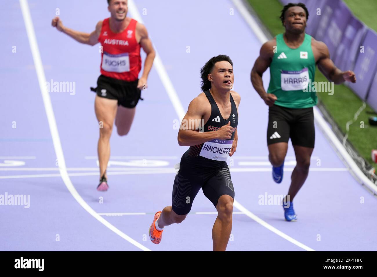 Great Britain's Louie Hinchliffe during the men's 100m heats at the ...