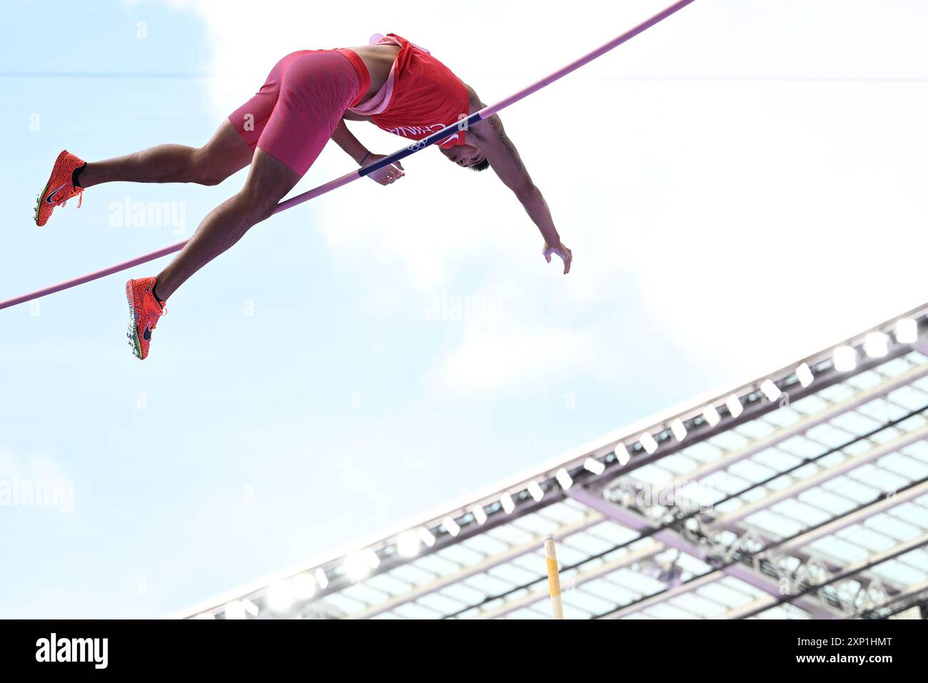Paris, France. 3rd Aug, 2024. Huang Bokai of China competes during the ...
