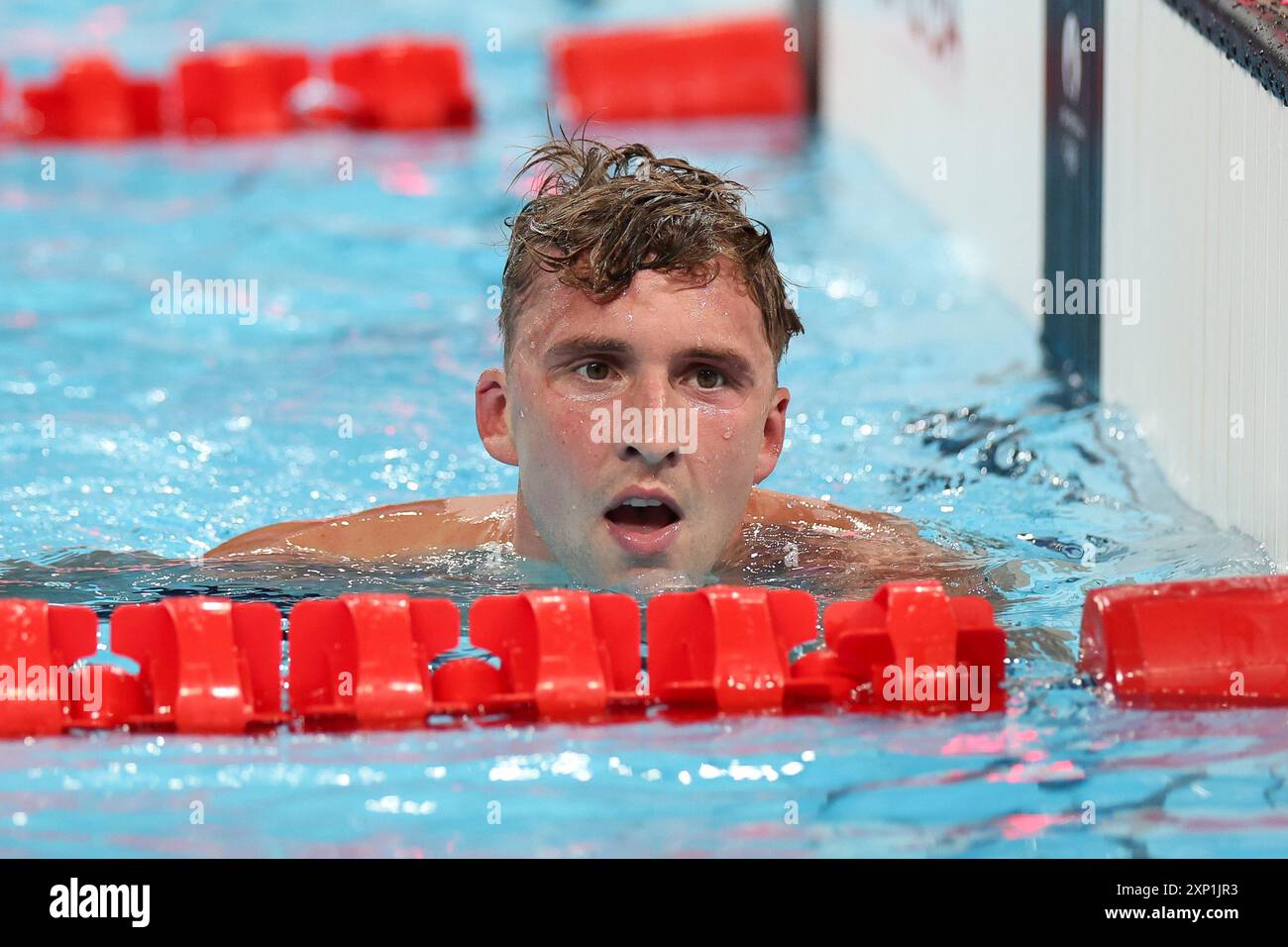 Great Britain's Daniel Jervis reacts after finishing eighth in the Men ...