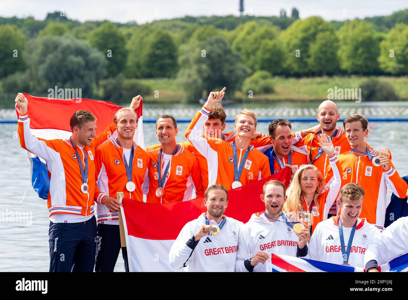 PARIS, FRANCE - AUGUST 3: Ralf Rienks of the Netherlands, Olav Molenaar ...