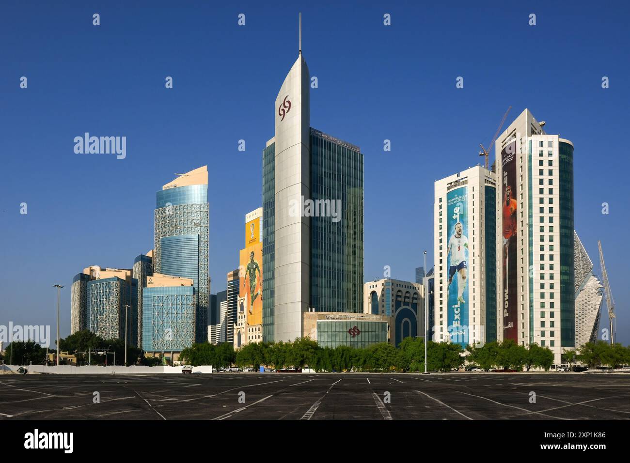 Doha Skyline view from Corniche Stock Photo - Alamy