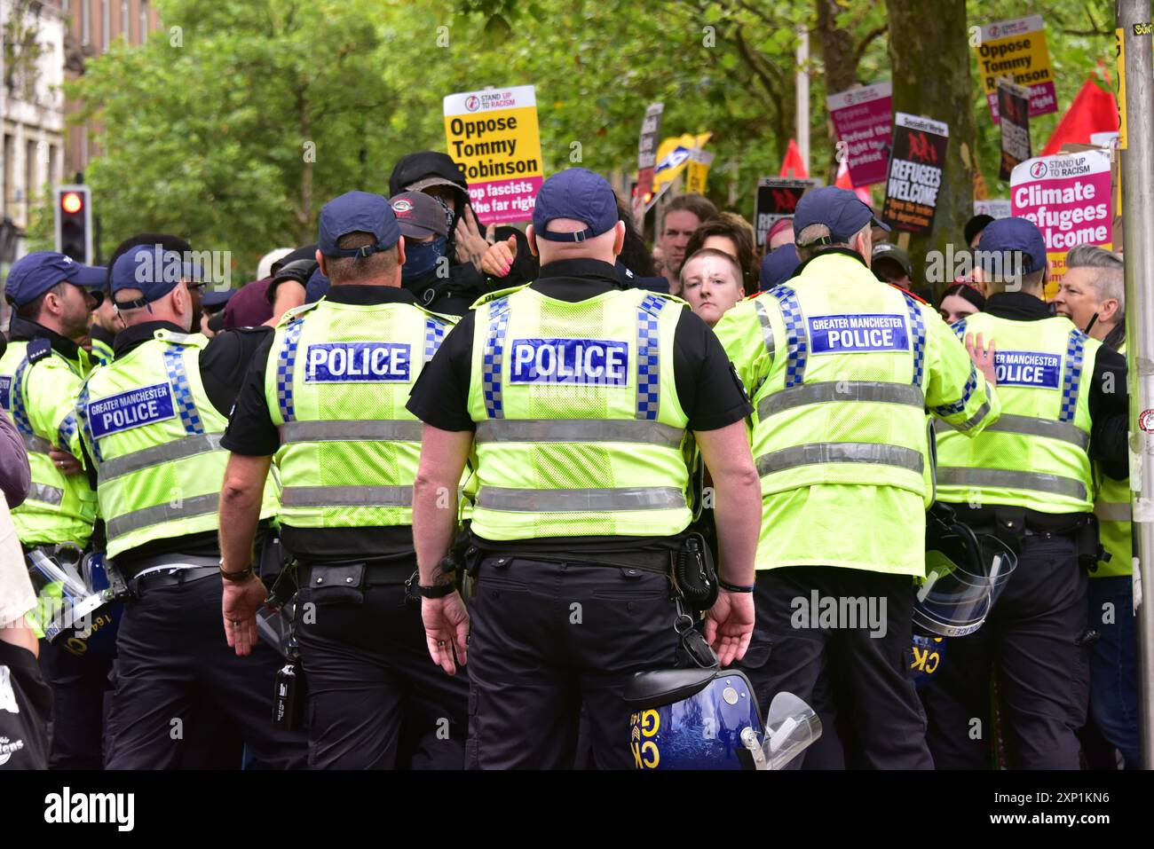 Manchester, UK, 3rd August, 2024. Protest with theme: 'Stand up for ...