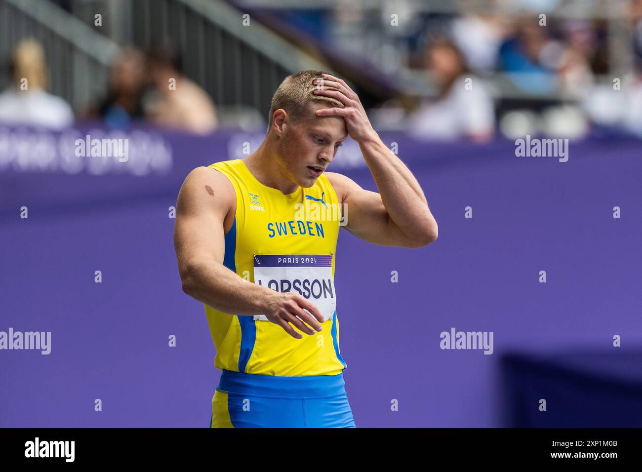 Paris.France, 03/08/2024, Henrik Larsson of, Sweden. , . looks dejected ...