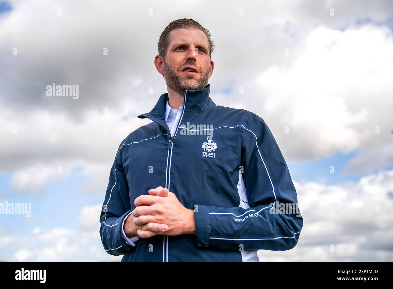 Eric Trump during a visit to Trump International Golf Links ...