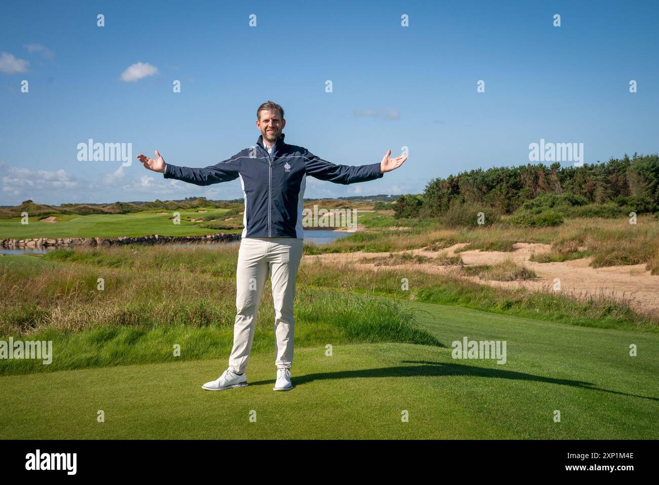 Eric Trump during a visit to Trump International Golf Links ...