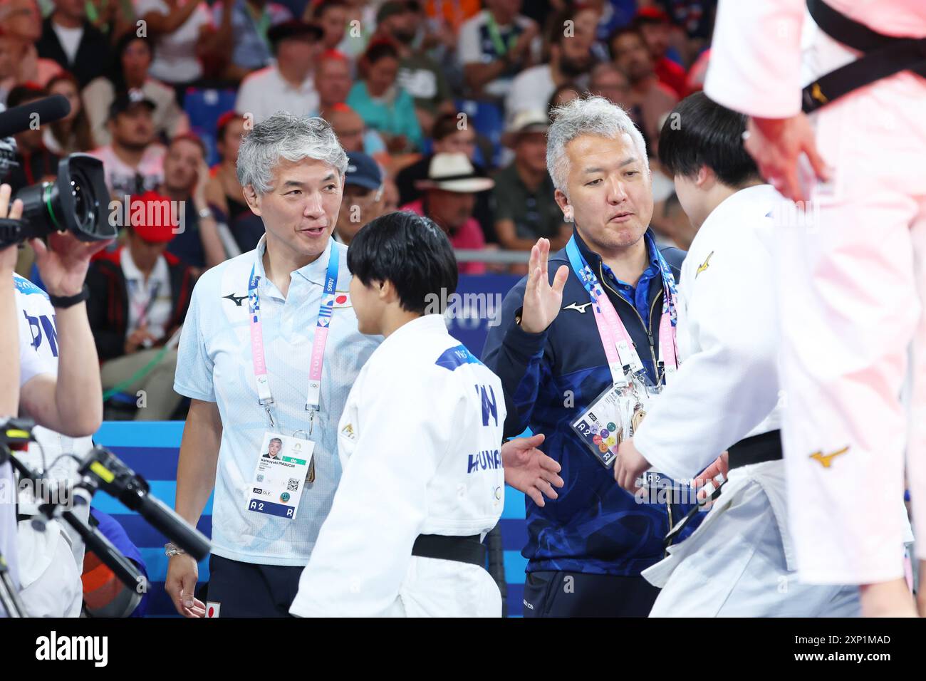 Paris, France. 3rd Aug, 2024. (L-R) Katsuyuki Masuchi, /Keiji Suzuki ...