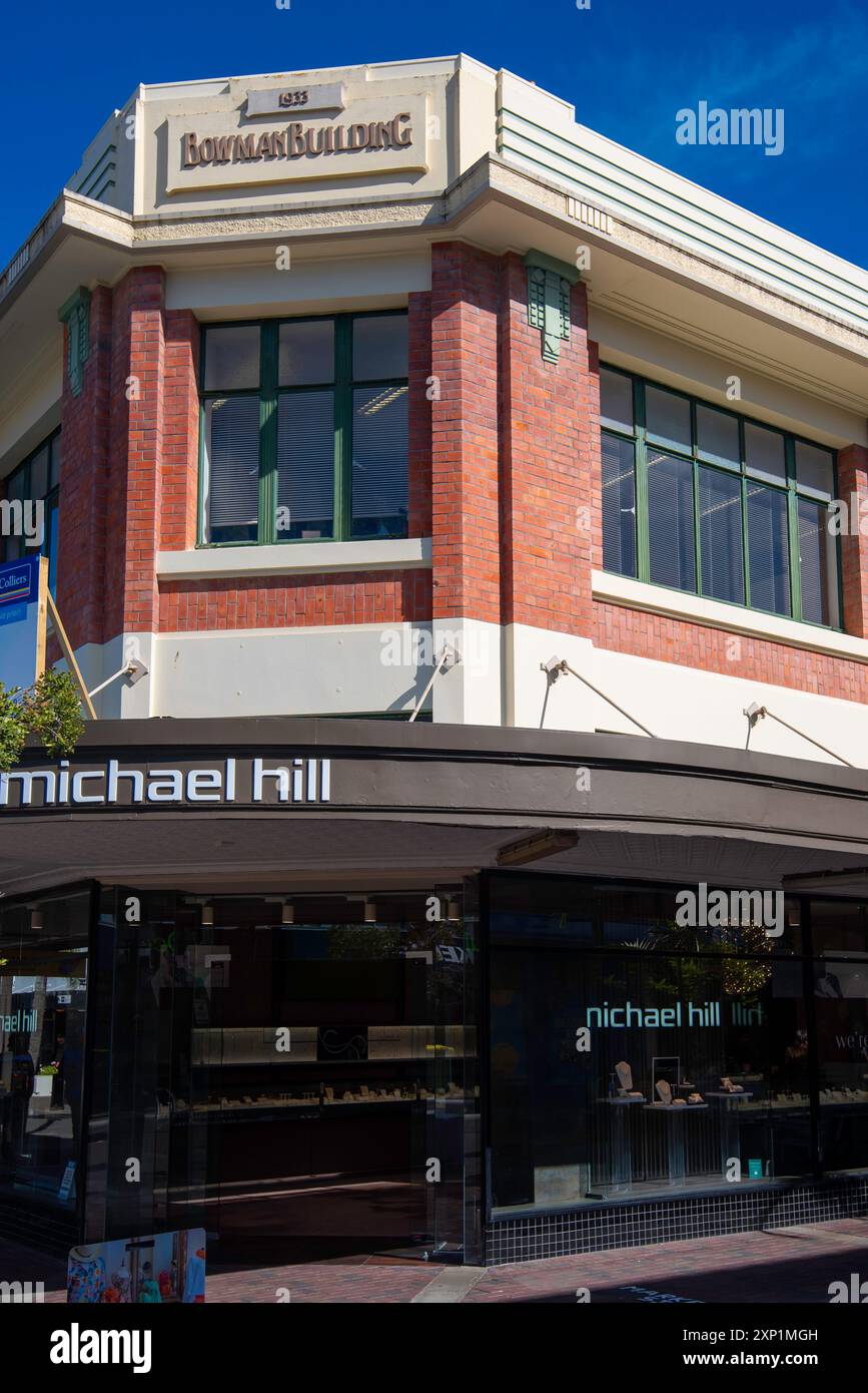 The Bowman Building in Napier, New Zealand was erected just one year ...