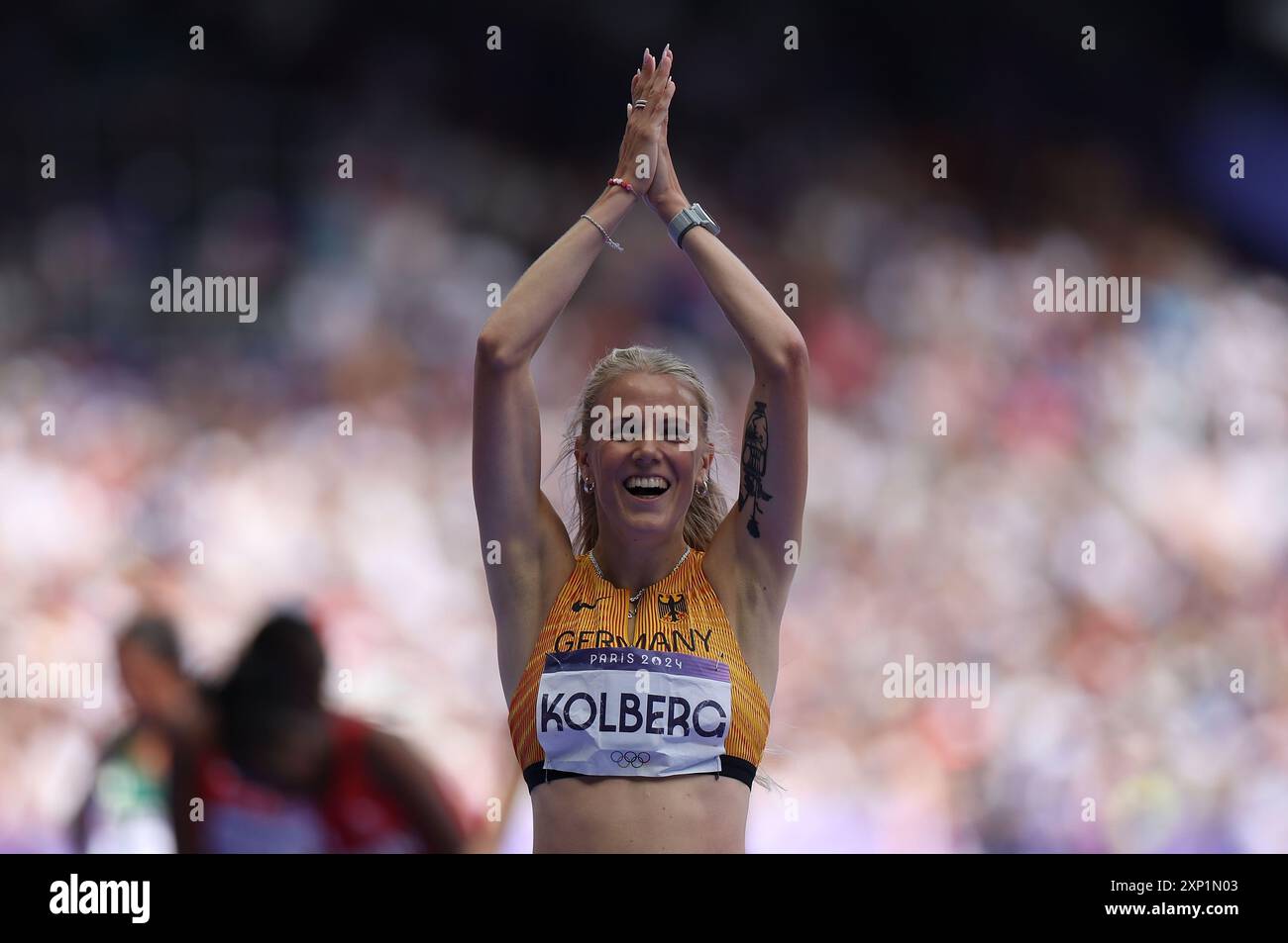 Paris, France. 2nd Aug, 2024. Majtie Kolberg of Germany celebrates ...