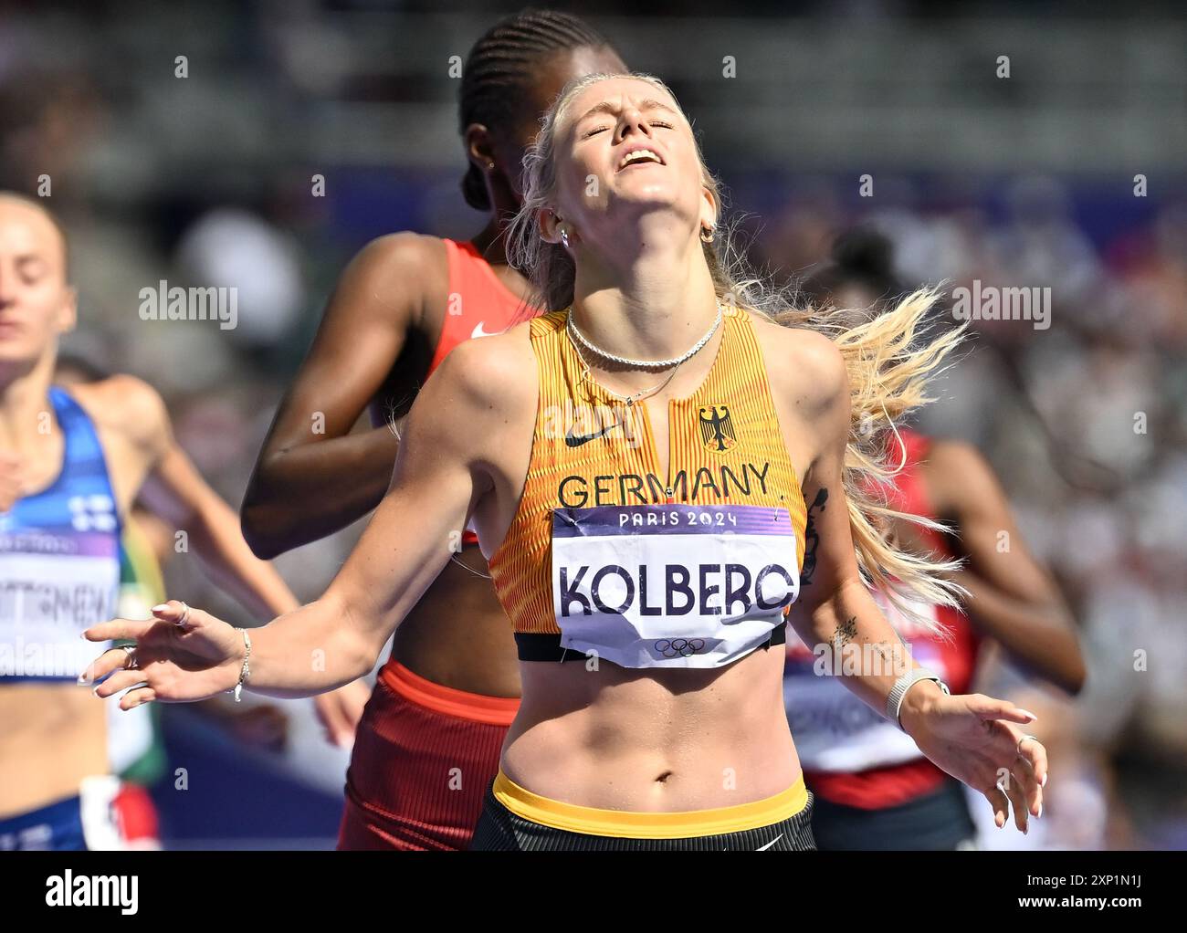 Paris, France. 2nd Aug, 2024. Majtie Kolberg (front) of Germany reacts ...