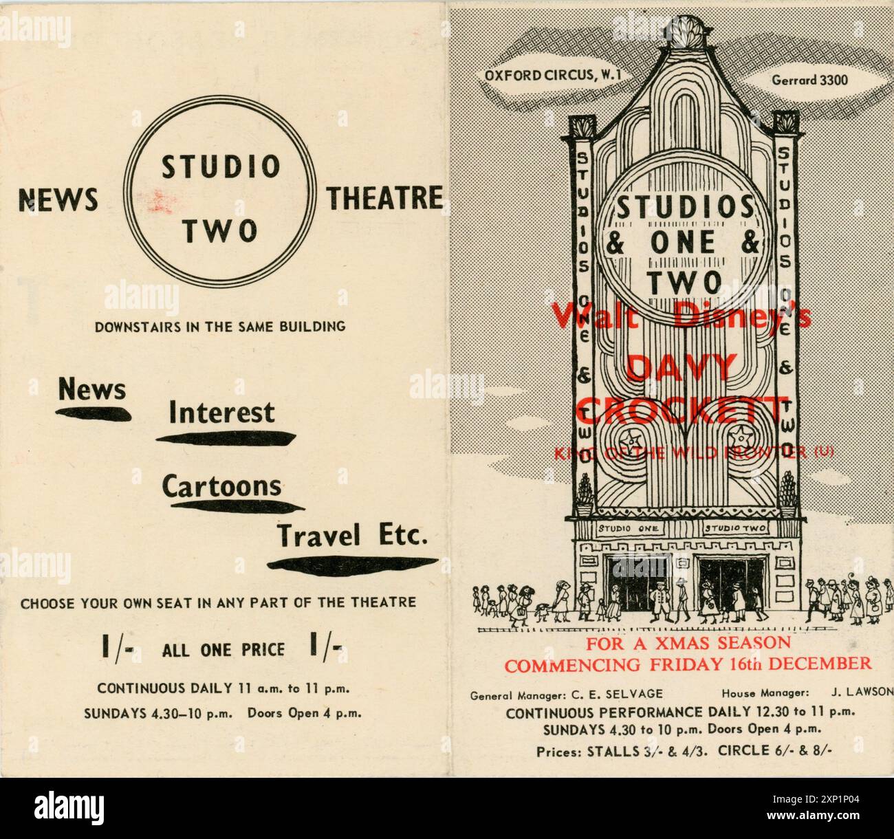 Back and front covers of Flyer for December 1955 for Studios One and ...