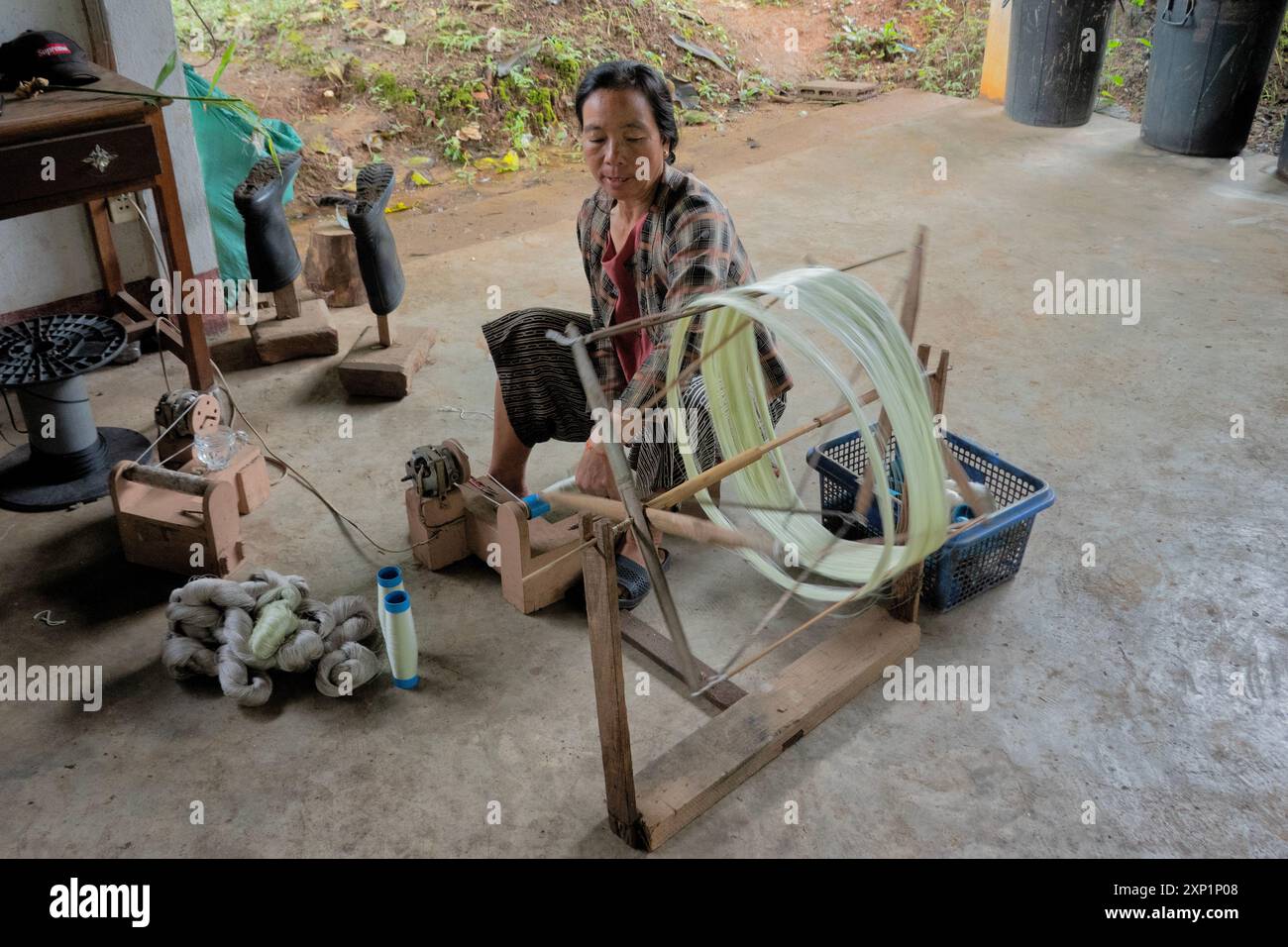 The silk making process at the Mulberry Organic Farm sericulture ...