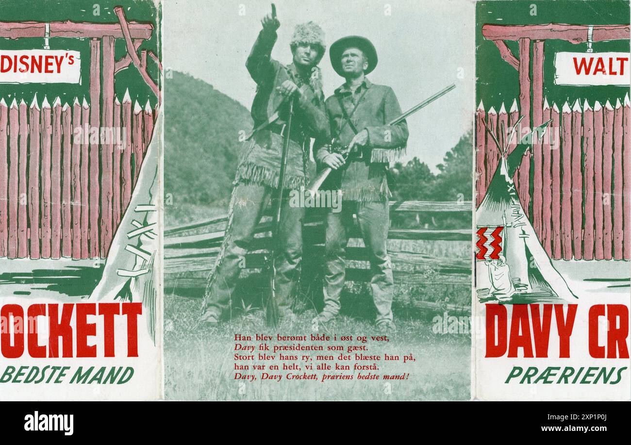 Back and front covers of Danish programme for FESS PARKER and BUDDY ...