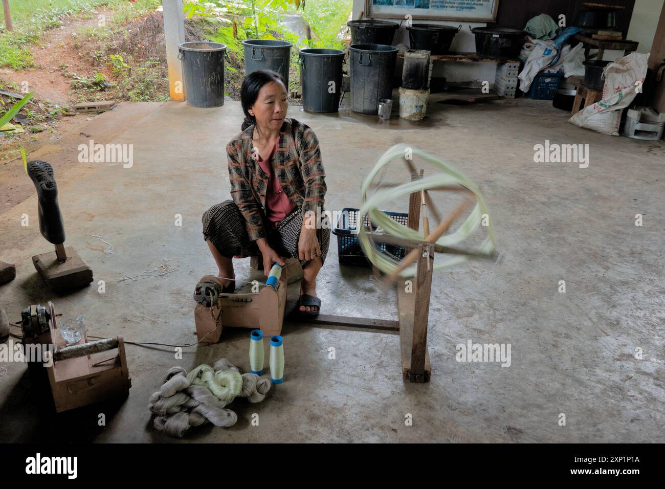 The silk making process at the Mulberry Organic Farm sericulture ...