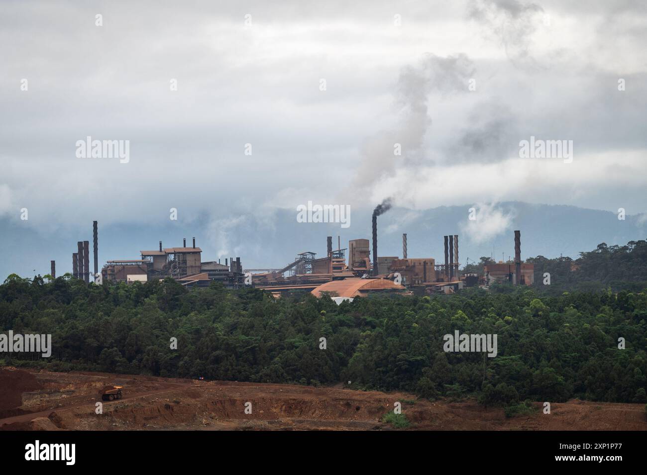 Sorowako, Indonesia. 02nd Aug, 2024. General view of Nickel mine ...