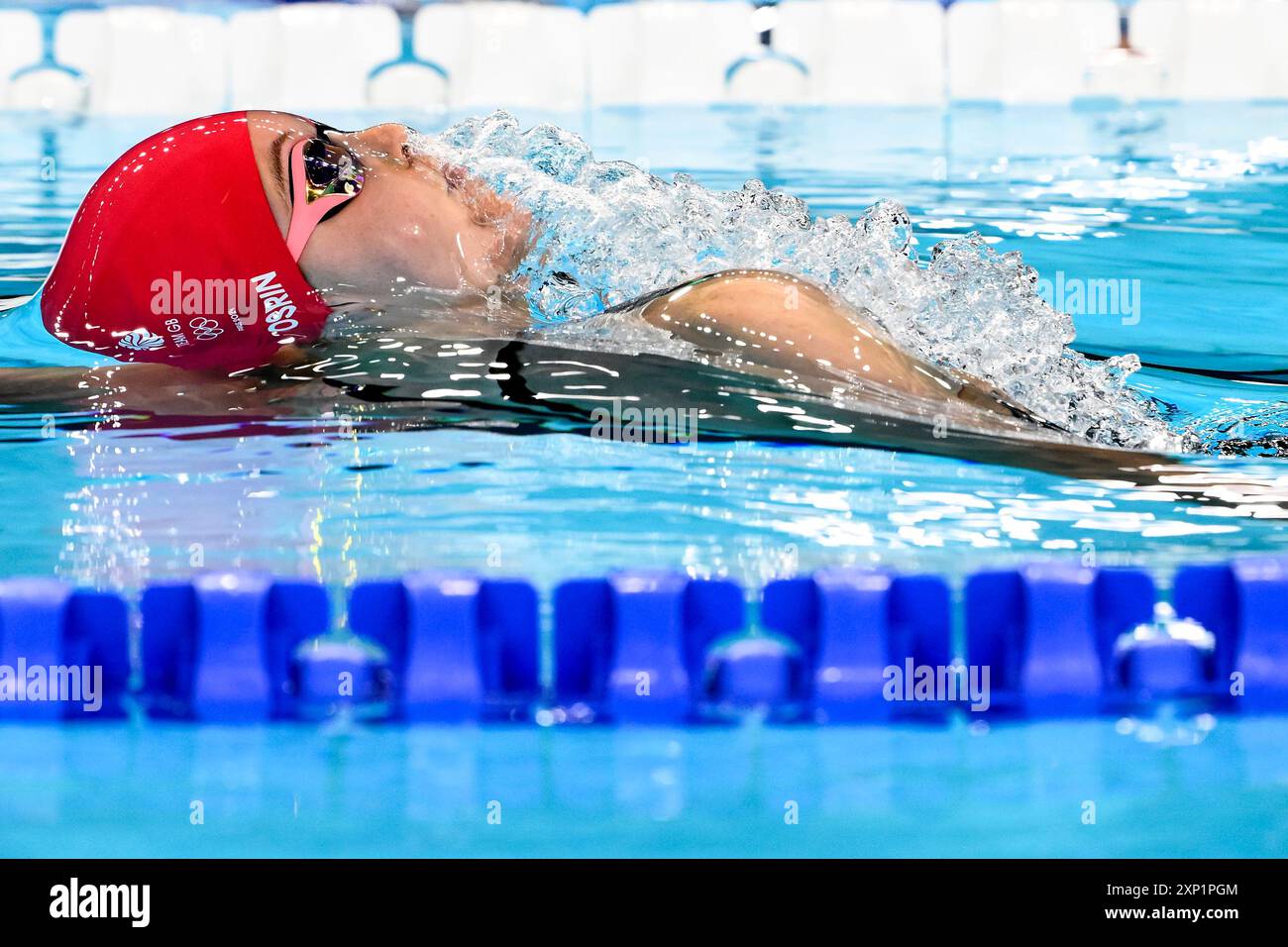Honey Osrin of Great Britain competes in the swimming 200m Backstroke ...
