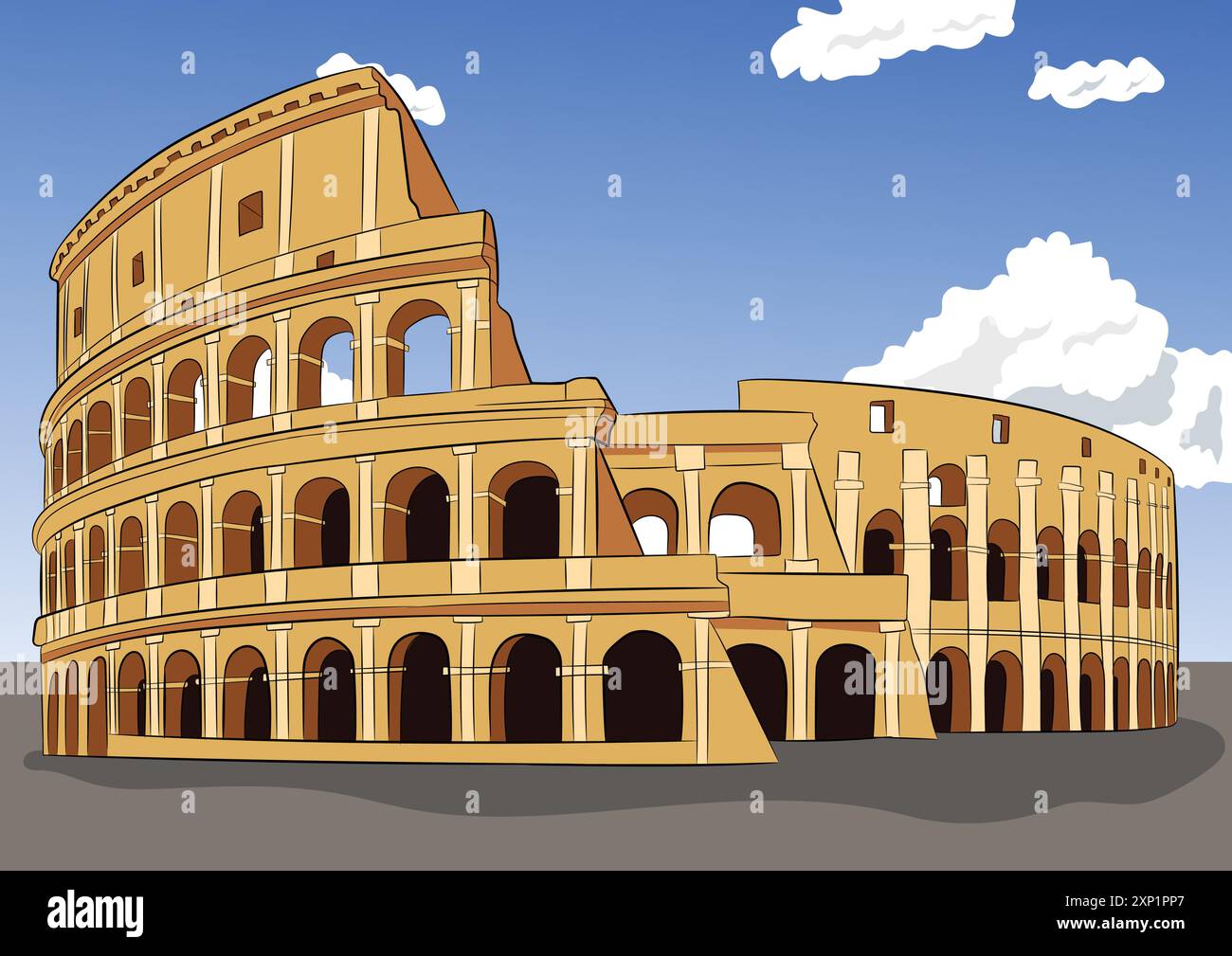 Vector illustration of roman colosseum images Stock Vector Image & Art ...